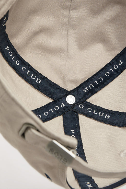 Gorra beige con logo bordado Rigby Go – Polo Club